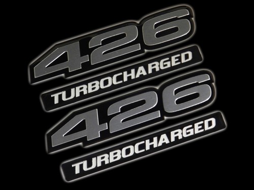 2 426 CI TURBOCHARGED HEMI ENGINE HO EMBLEMS SILVER BLACK FOR CHRYSLER ...