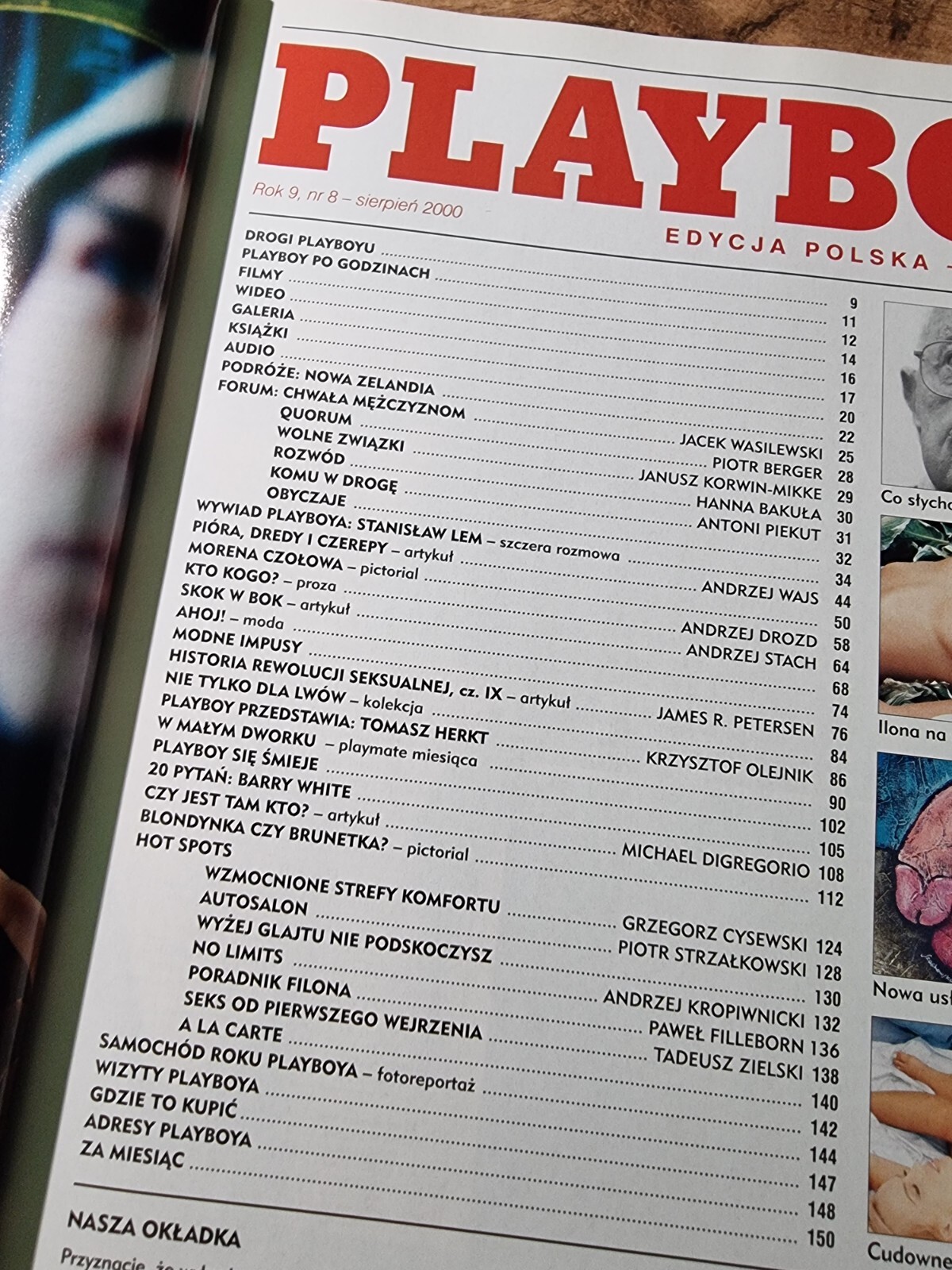 Playboy 8/2000 (Polish) - Ilona Stachura, Morena Corwin, Alley Baggett ...