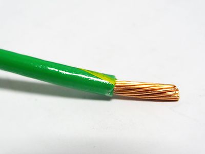 100' THHN 10 AWG GAUGE GREEN W/ YELLOW NYLON STRANDED COPPER BUILDING ...