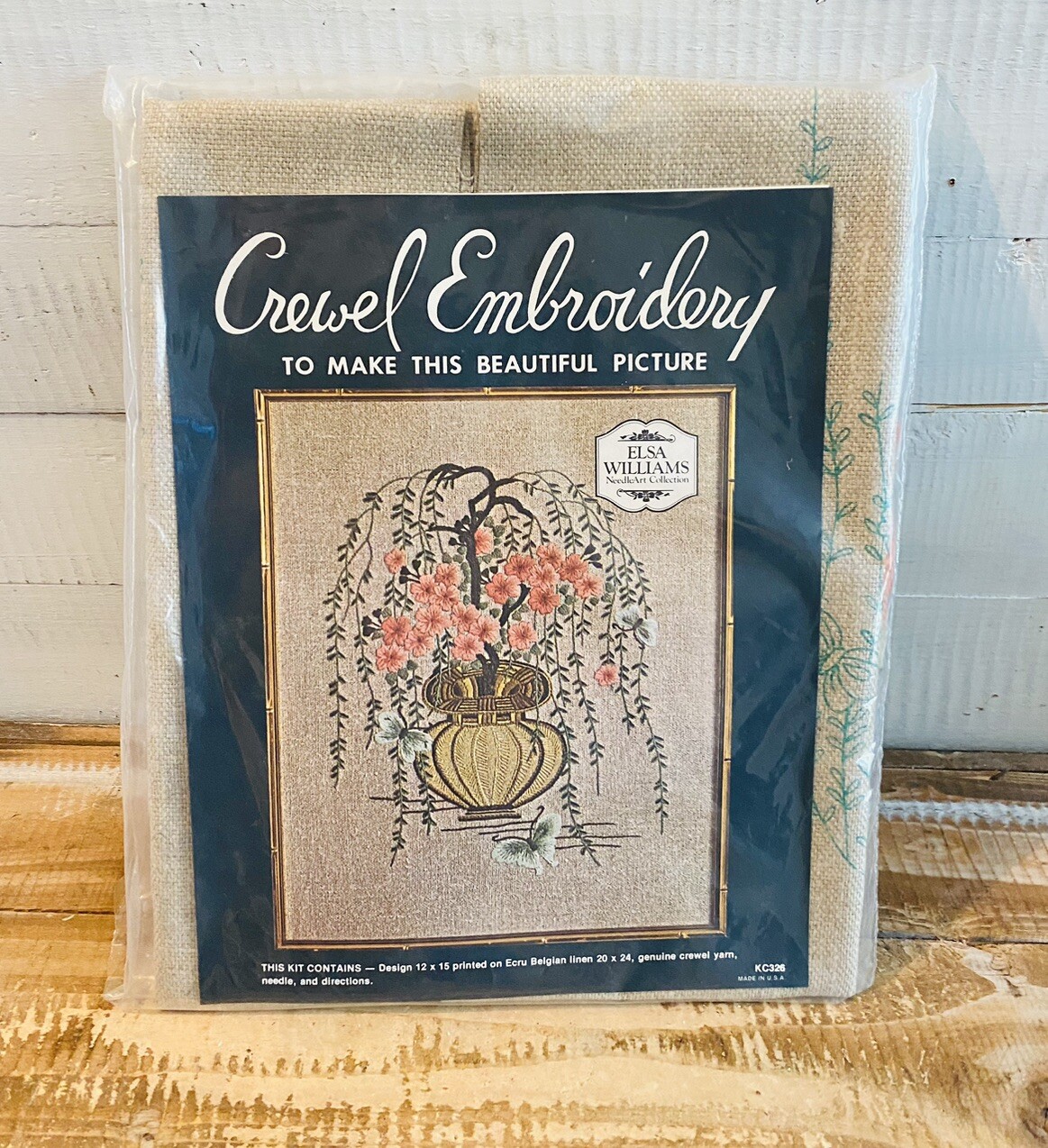 Vintage Elsa Williams Crewel Chinese Cherry Tree Embroidery Kit 12" x 15" | eBay