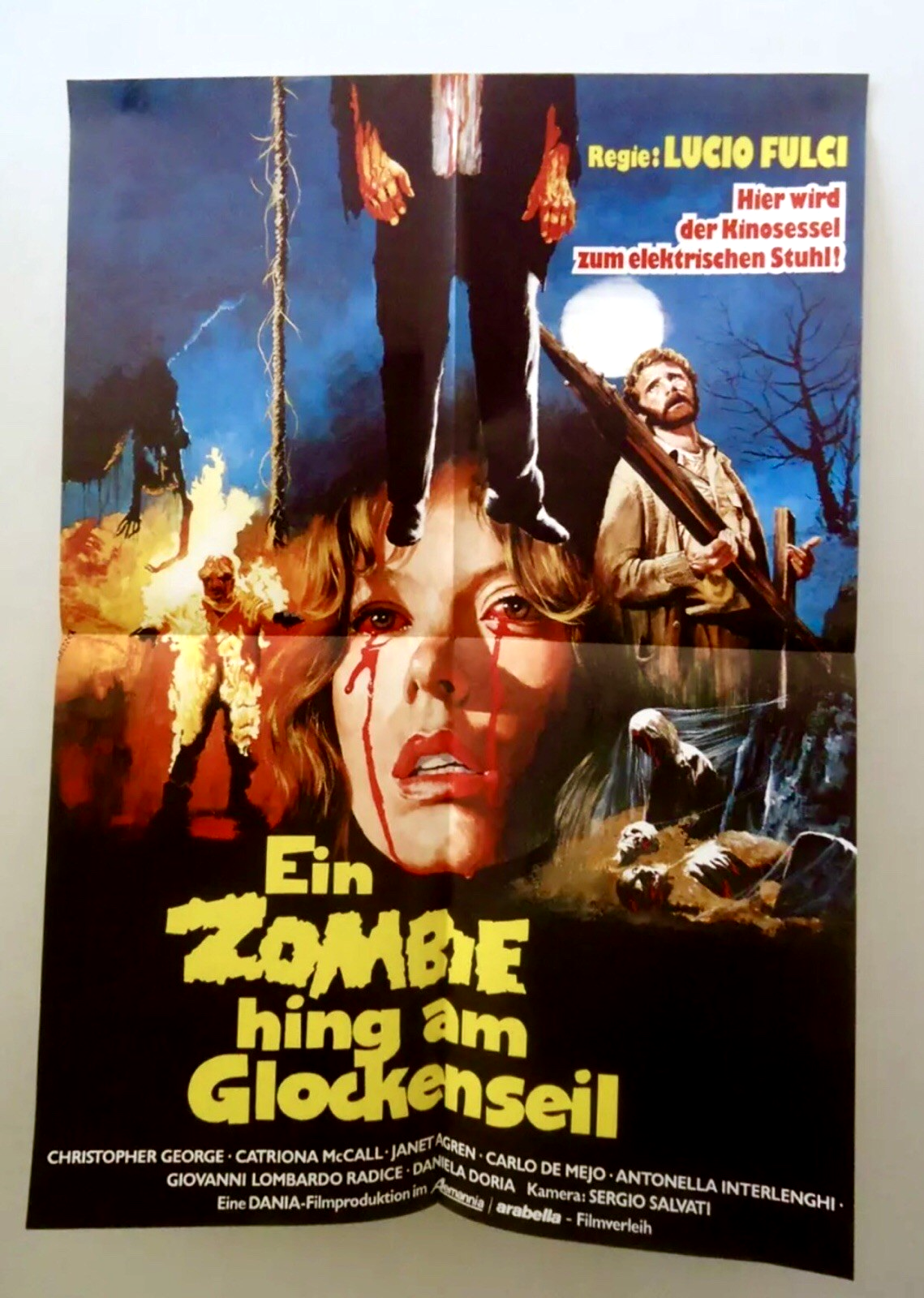 Rare Bi-Fold Orig Vtg 1980 Fulci GATES of HELL German Zombie Horror ...