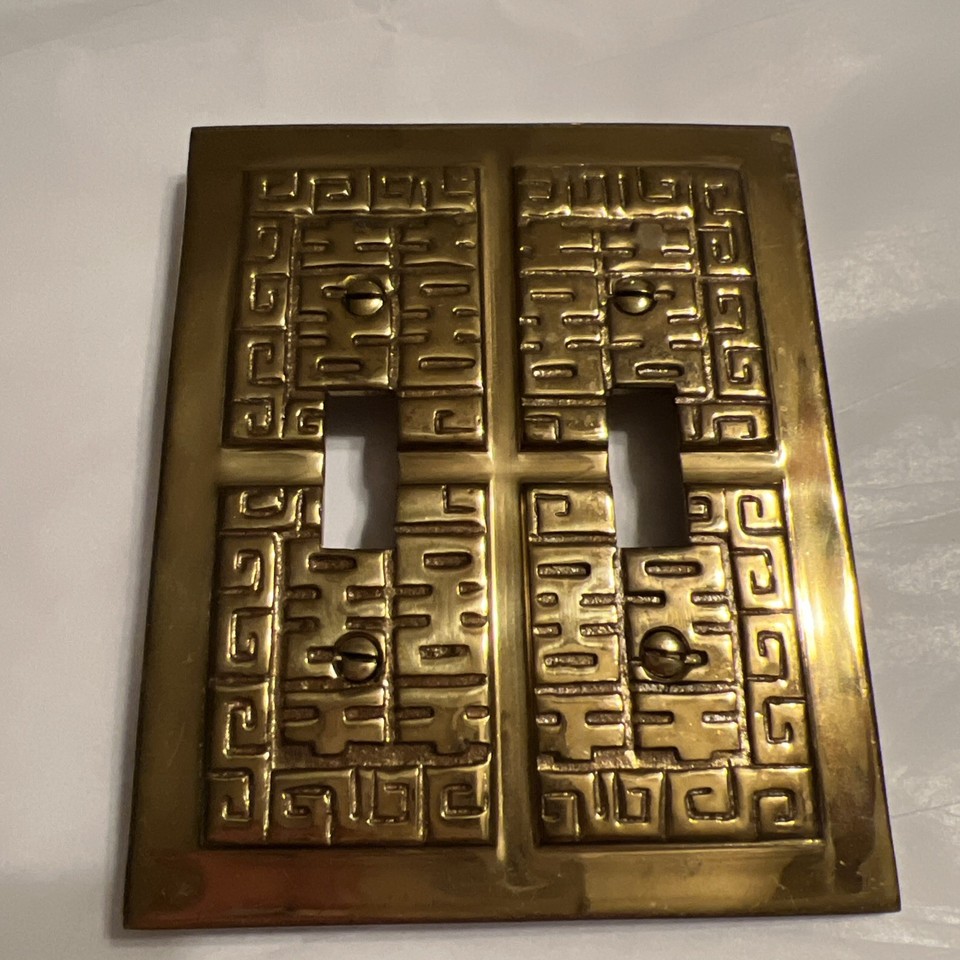 Vintage MSM Chinoiserie Brass Light Switch Plate Cover | eBay