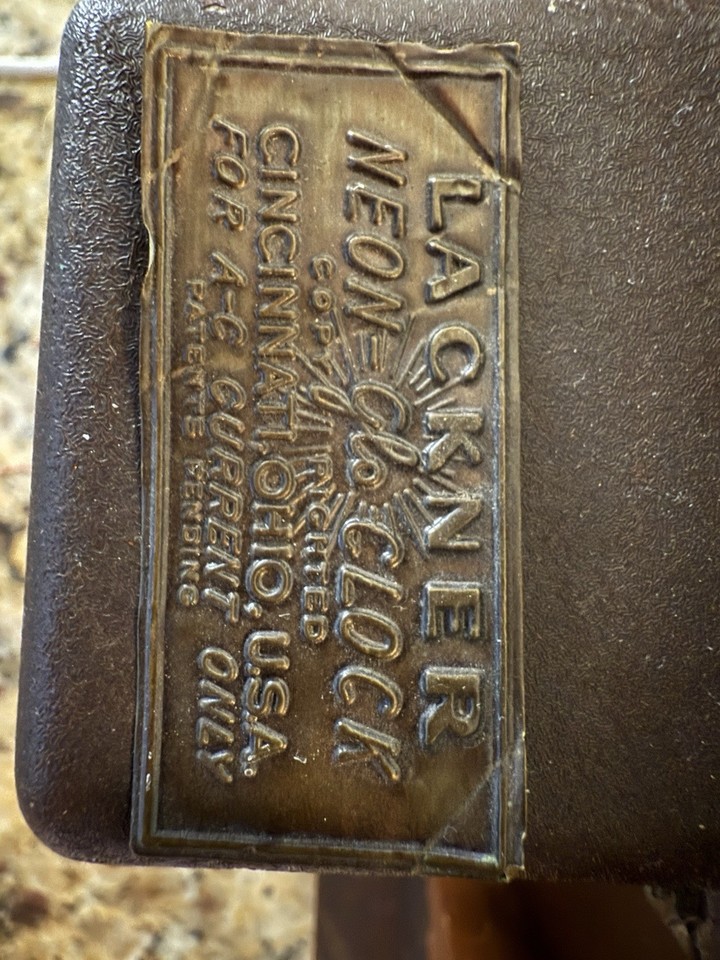 Lackner Neon Glo Clock | eBay