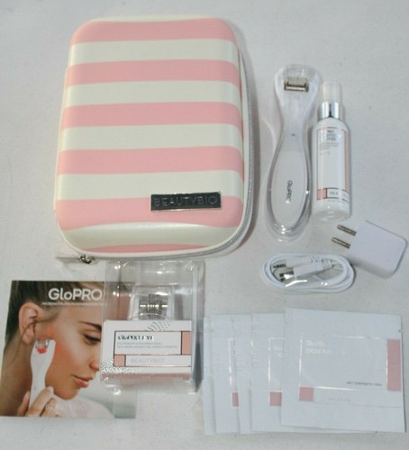 Beauty Bio Glo PRO Kit:Face+ Eye Microneedle Tip + Pack N Glo Case ...