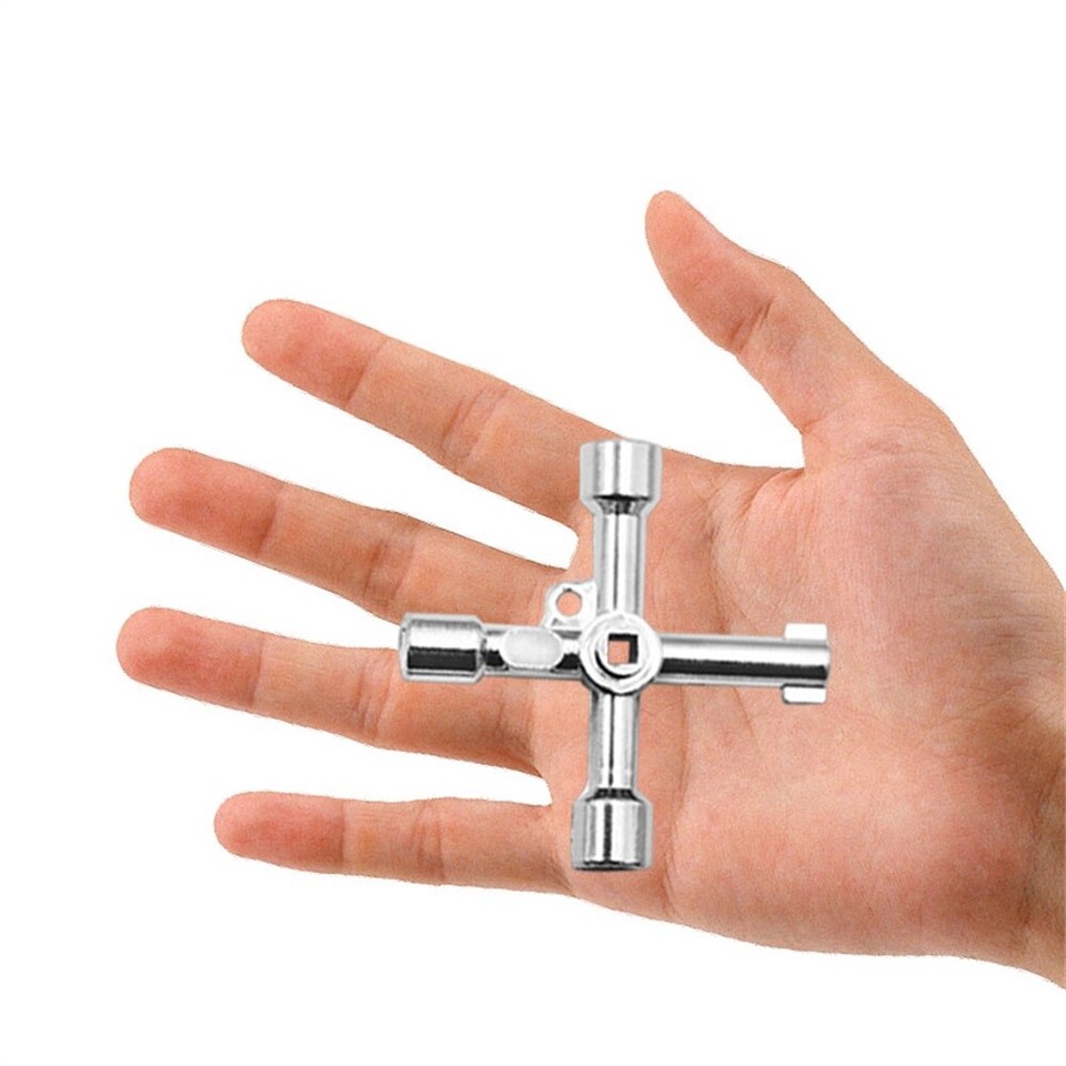 Steel 4 Way Sillcock Water Key Wrench Garden Faucet, Spigots and Most ...