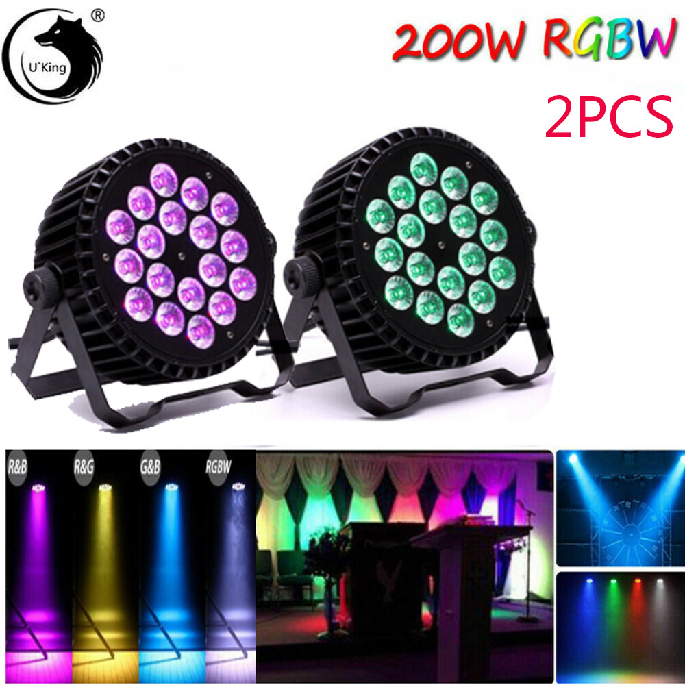 270W LED 18 Par Can Stage Light DMX RGBW Disco Show DJ Lighting ...