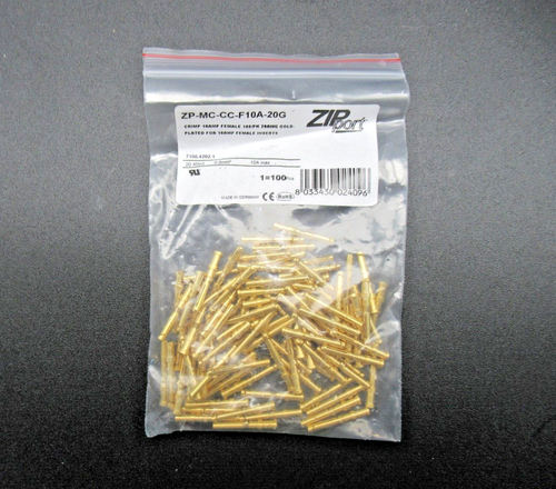 100 Paquet AUTOMATION DIRECT Zipport ZP-MC-CC-F10A-20G Pince 10A Femme ...