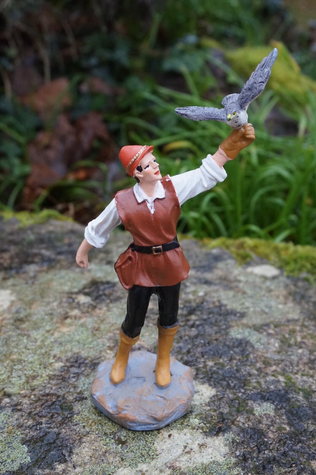 HF1474 FIGURINE FAUCONNIER FAUCON AIGLE MOYEN AGE CHEVALIER | eBay
