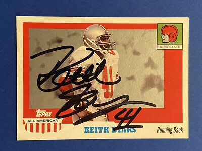 KEITH BYARS CF HOF Signed 2005 Topps All American #86 Ohio State ...