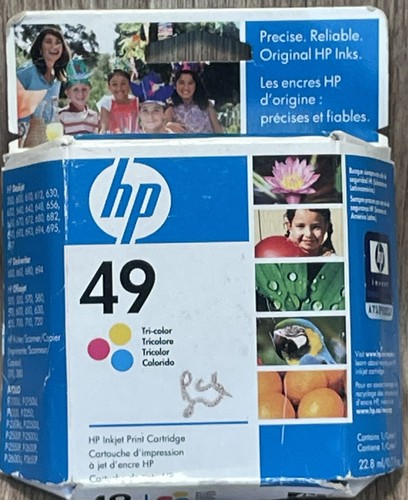 NOS HP 49 Genuine 51649A Large Tri-Color Ink Cartridge Expired 7/09 | eBay