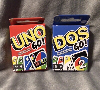 UNO GO And DOS GO Pocket Sized Card For On The go play New | eBay
