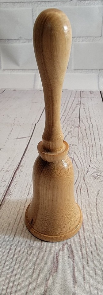 Hand Carved Wood Ironwood Bell Hand Turned Figurine Carving Signed C.F ...