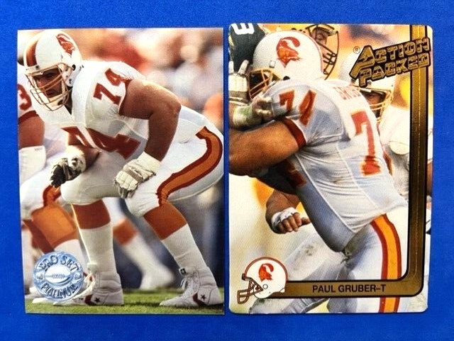 NFL - Paul Gruber 1991 Pro Set Platinum & 1991 Hi-Pro Action Packed RC ...