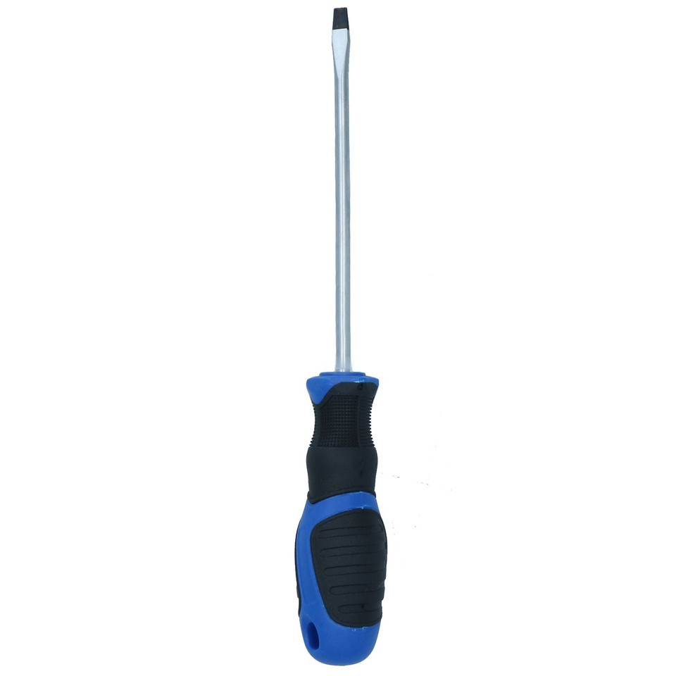 Slotted Flat Headed Screwdriver SL4 4mm x 100mm Magnetic Tip + Rubber ...