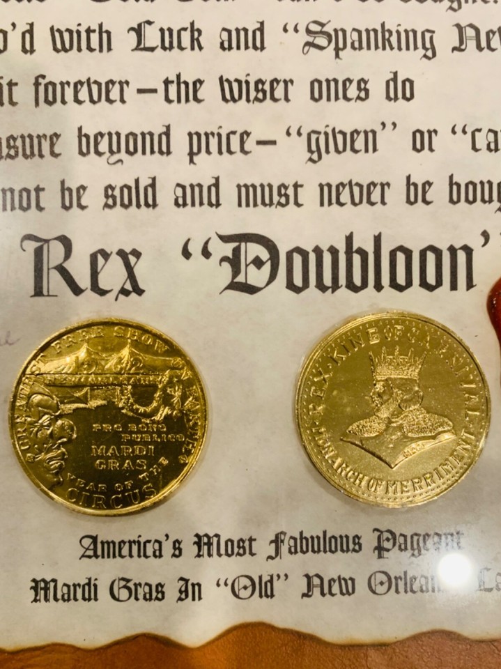 H. Alvin Sharpe Framed 1962 "Rex Doubloon" Broadside with Signed ...