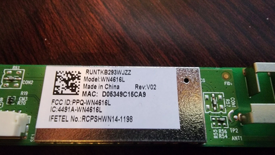 SHARP LC-60LE661U WIRELESS WIFI MODULE | eBay