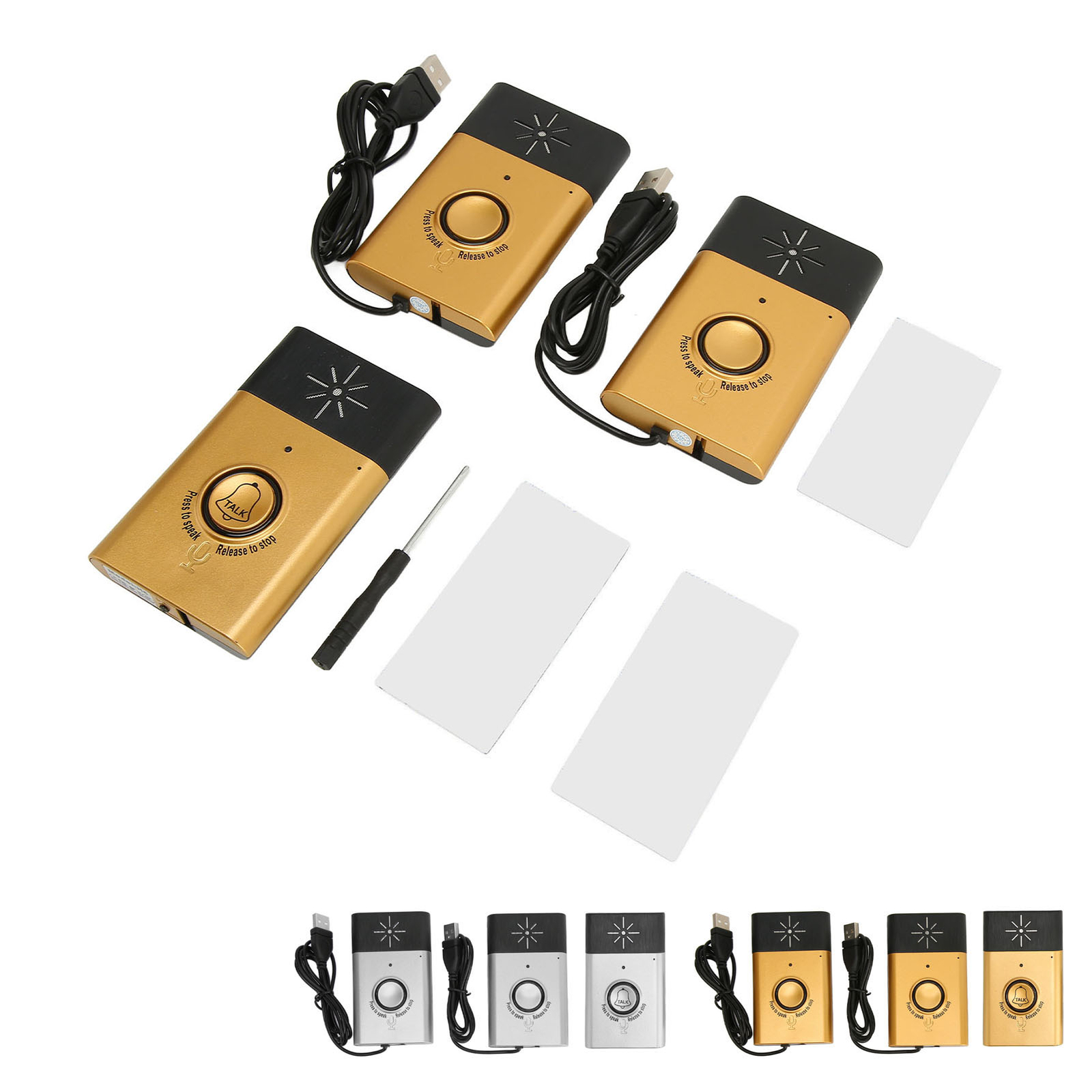 Smart Wireless Doorbell Two Way Calls 2 Outdoor Receivers 1 Indoor ...