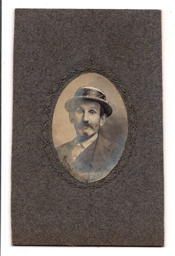ANTIQUE CDV CIRCA 1890s HANDSOME MAN WITH MUSTACHE WEARING HAT ALBUM ...