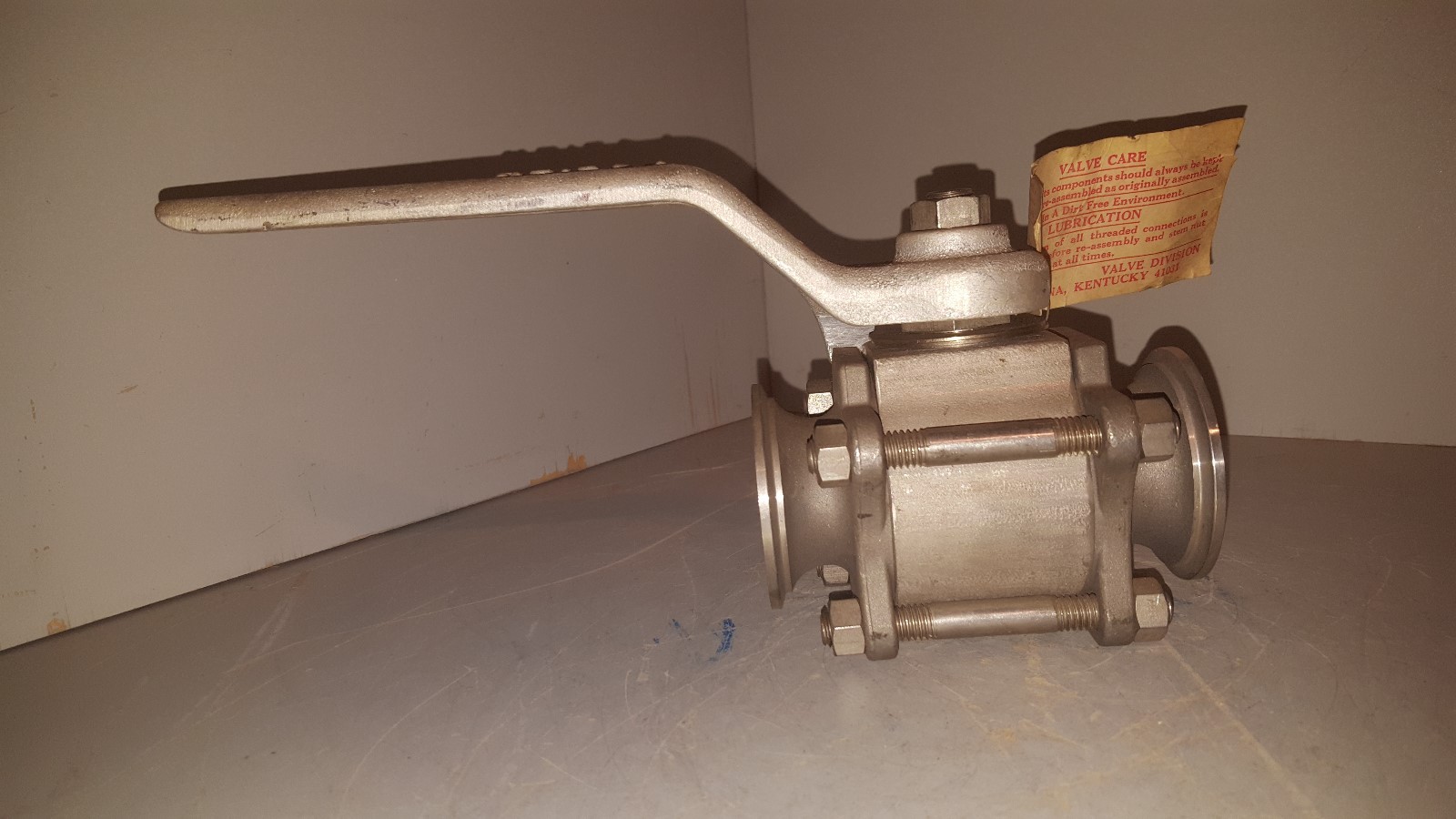 Ladish 1 1/2" Stainless Steel Tri Clamp Sanitary Ball Valve, CF8M 1501 ...