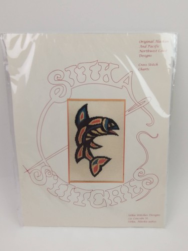 Totemic Salmon Cross Stitch Pattern Kit Sitka Stitches Alaskan Totem ...