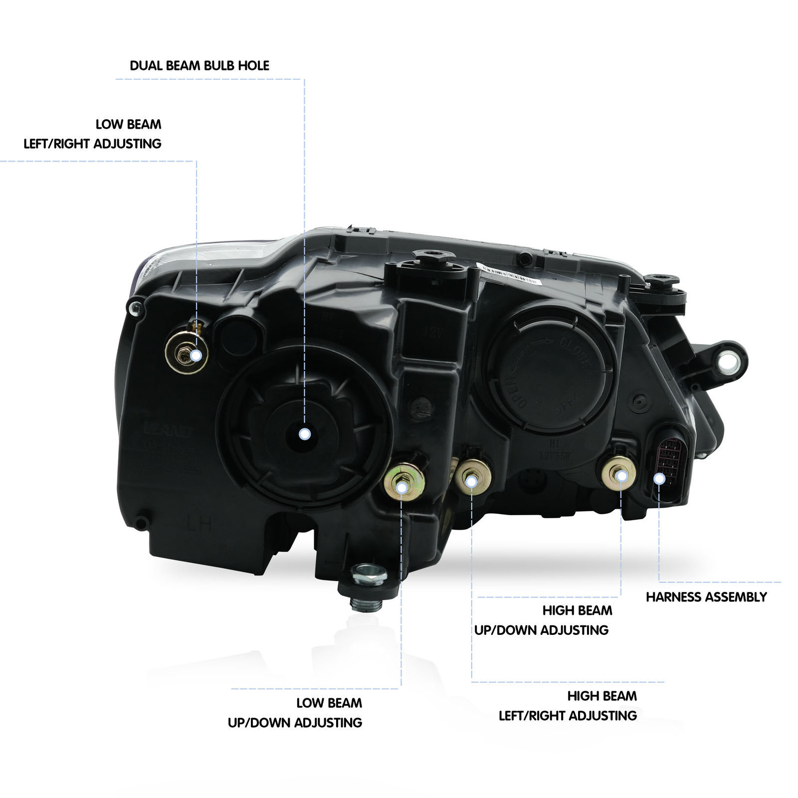 VLAND For 2011-2018 VOLKSWAGEN Jetta MK6 LED Projector Head Lights W ...