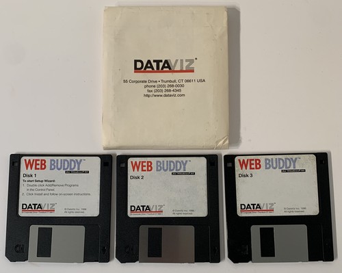 Dataviz WEB BUDDY For Windows 95 - 3X 3.5" Floppy Disks - No Manual ...