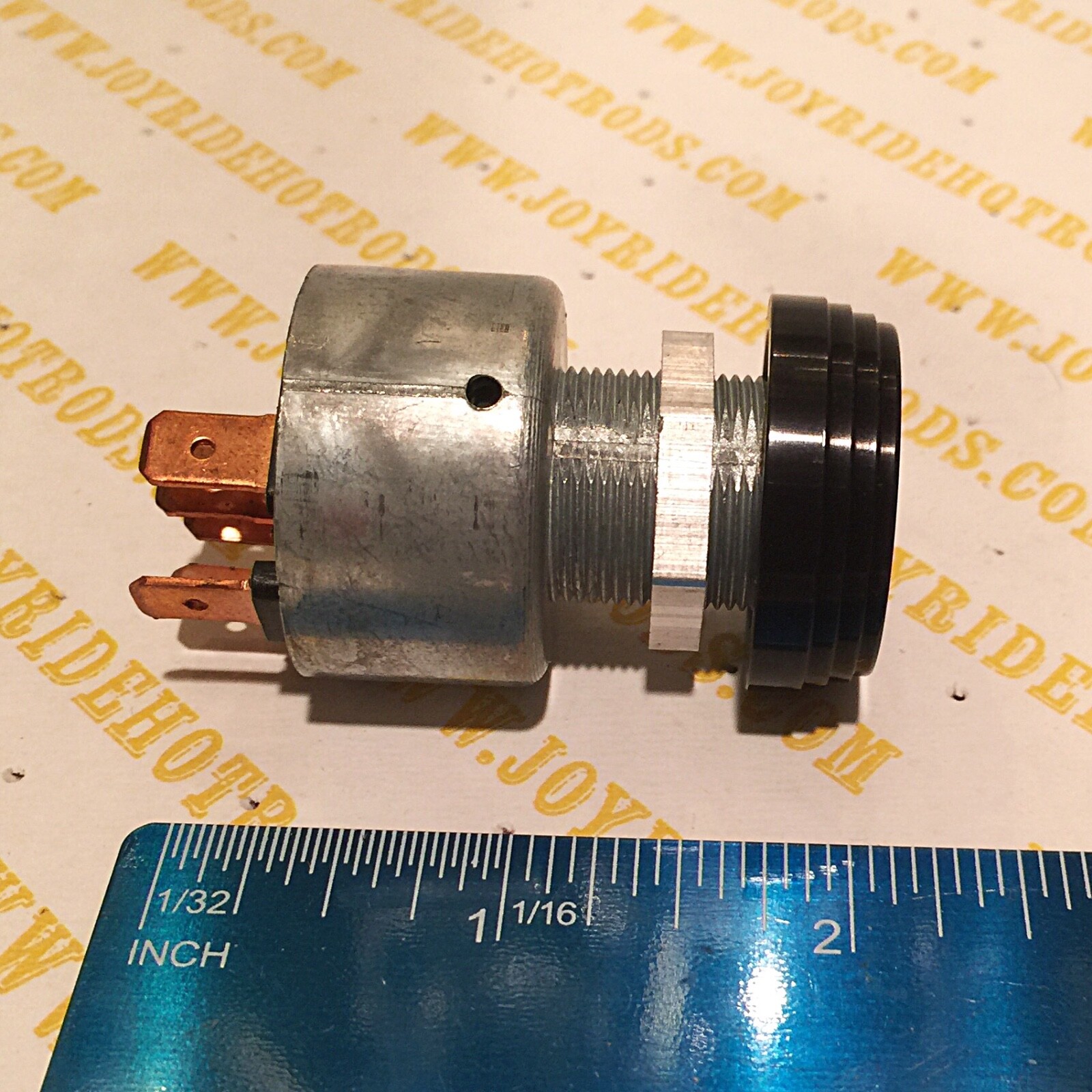 Hot Rod Compact Keyed Ignition Dash Switch with Anodized Black 'Art ...