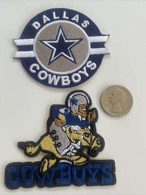 (2) Dallas Cowboys Vintage Embroidered Iron On Patches Patch Lot 3”& 3 ...