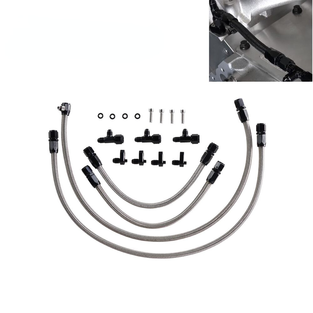 For LS LSX LS1 LS2 LS6 LM7 Steam Vent Hose Kit 4AN Complete Coolant ...