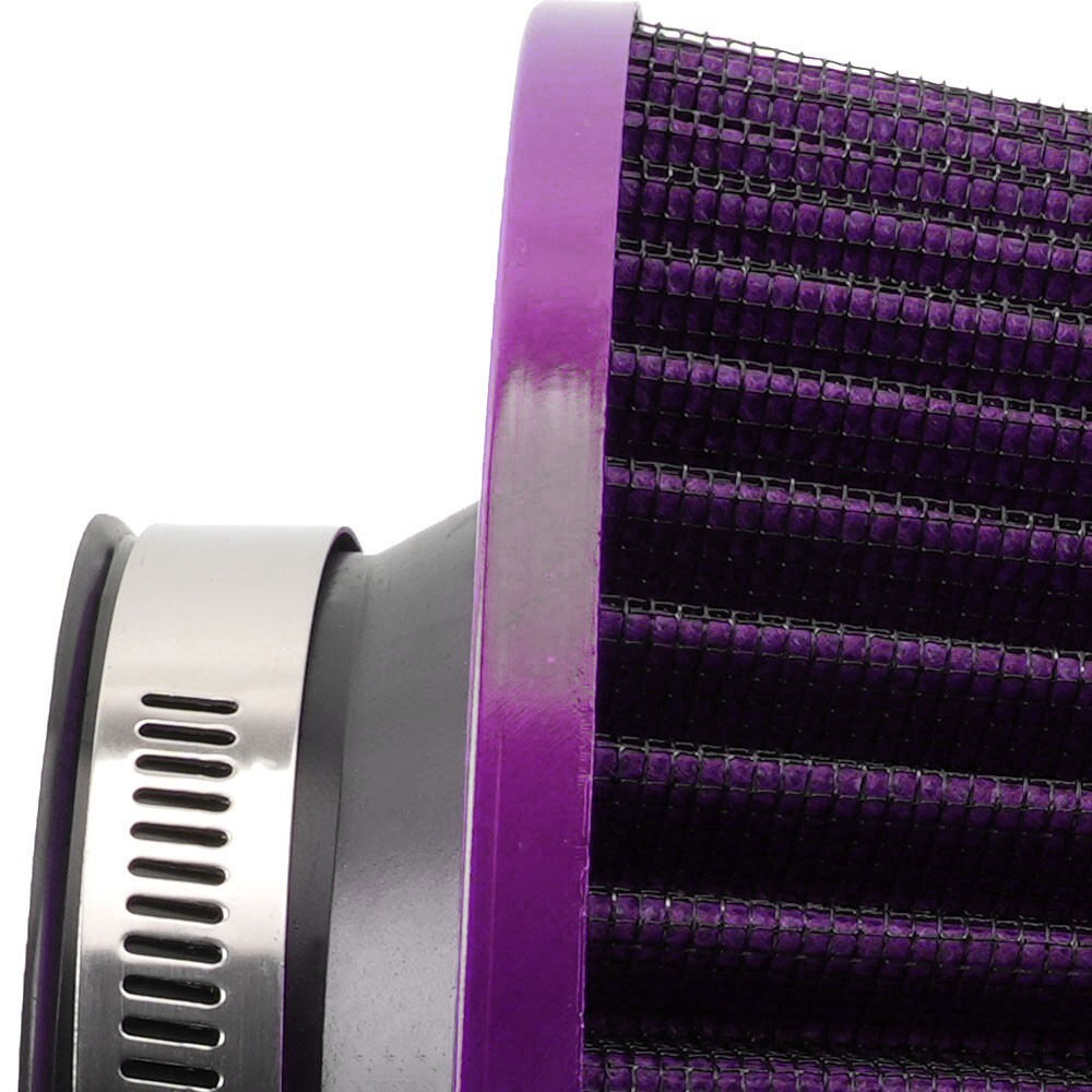 Purple 3" 76mm High Flow Inlet Cold Air Intake Cone Replacement Dry Air ...