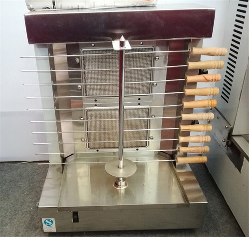 2 Burners Gas BBQ Spinning Mini Kebab Machine/ Doner Machine/ Shawarma ...