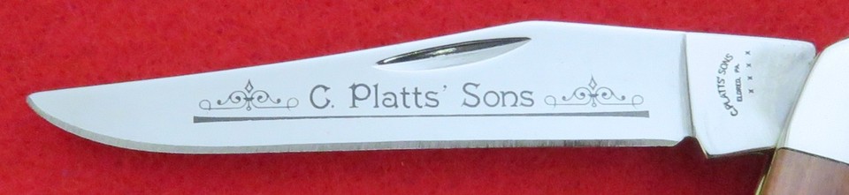 Case Platts Muskrat Knife 2006 Era Beautiful Walnut Bone MIB Platts Tin ...