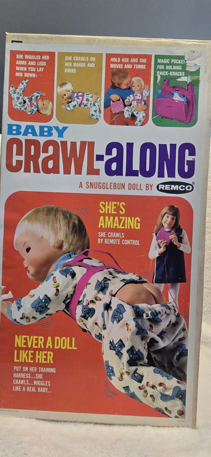 Remco Baby Crawl-along Crawling Doll Original Box Vintage 1960s Doll ...