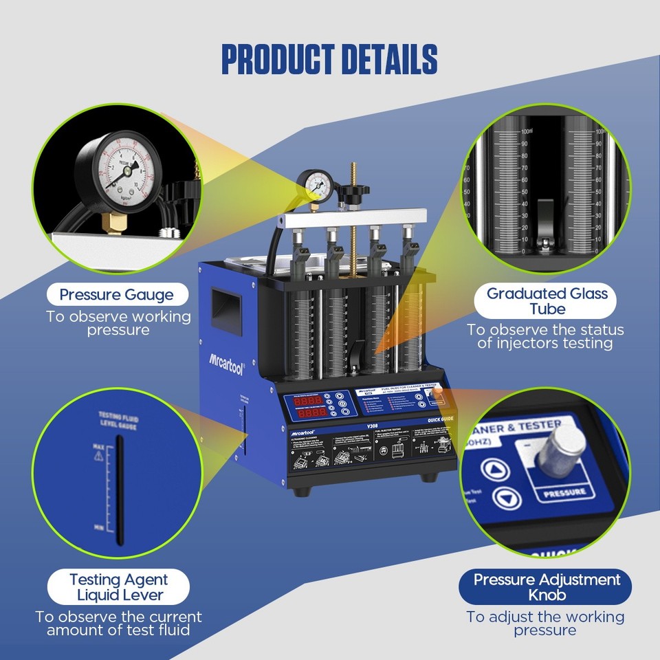 Fuel Injector Cleaner Tester Automotive Ultrasonic Injector Cleaning ...
