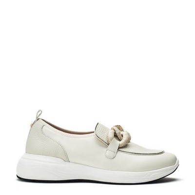 Moda In Pelle Women's Basil Off White Leather Sporty Slip Ons | eBay UK