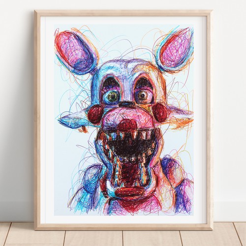 Toy Foxy Ballpoint Pen Art Print, Five Nights At Freddy 2 Poster | eBay