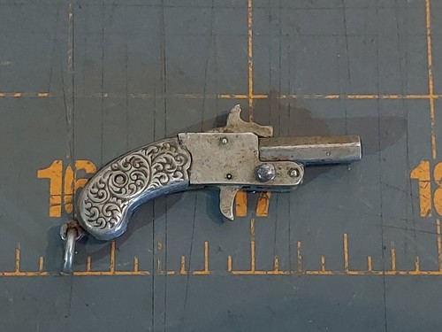Vintage Miniature Toy Cap Gun 2MM Pinfire Pistol Fob Ornate | eBay