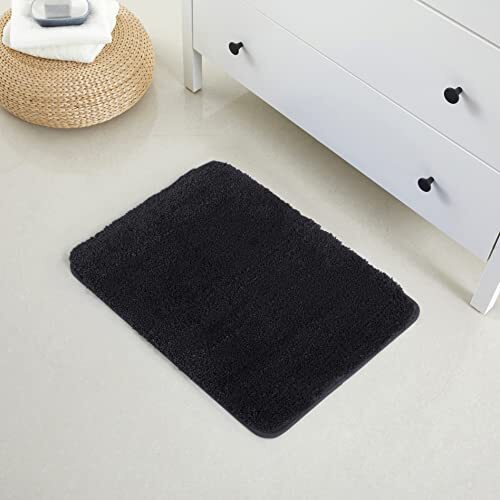 1 Piece Solid Microfiber Soft Bathroom Rug Non-Slip TPR Backing | eBay