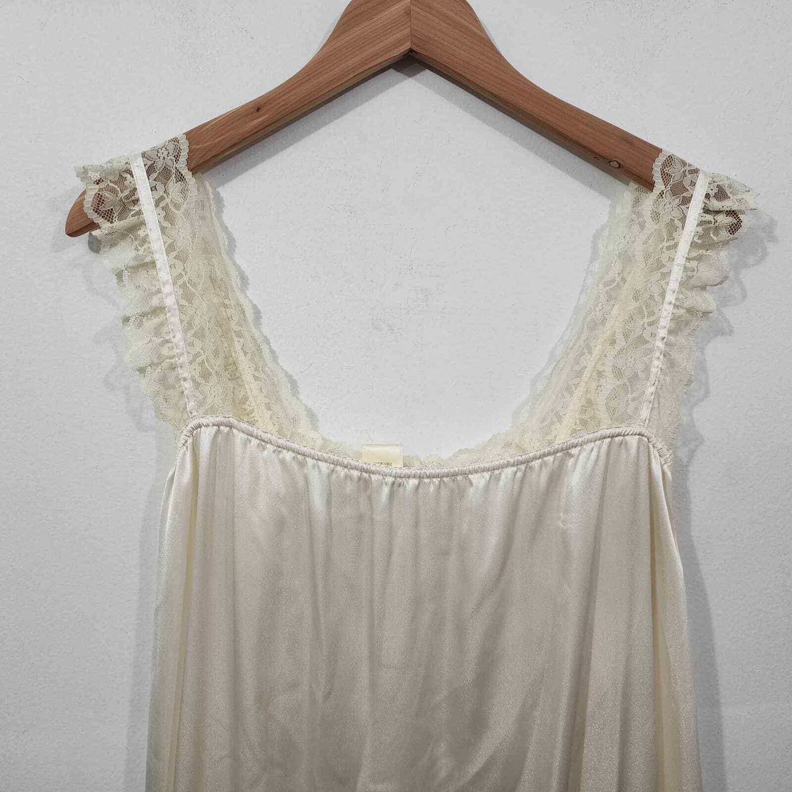 Vintage Victoria’s Secret Boudoir Gown Robe Satin Lac… - Gem