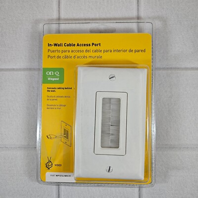 In-Wall Cable Access Port with Cover Plate White | On-Q Legrand ...