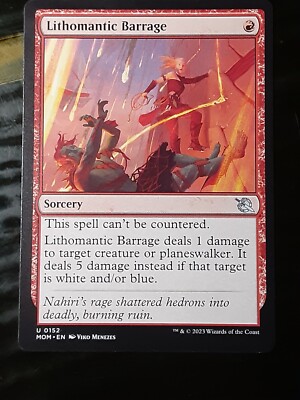 Lithomantic Barrage , March of the Machine , Near Mint , MTG ...