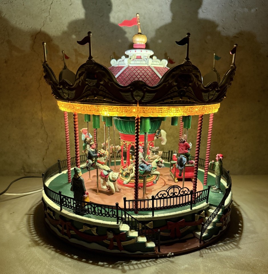 LEMAX Santa Carousel Sights & Sounds Music Lights w/ Box 34682 2013 ...