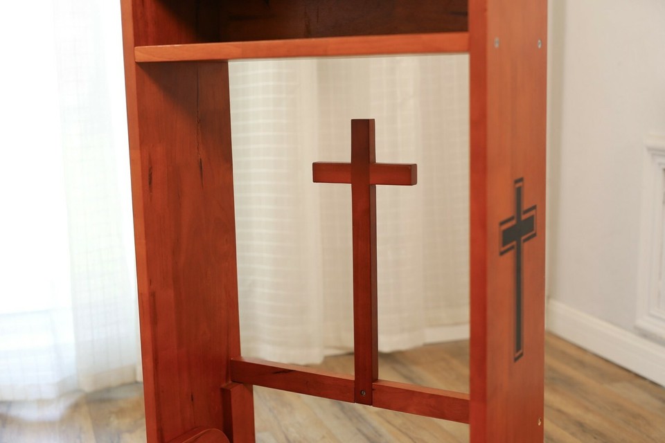 prayer bench stool table chair Padded Kneeler Shelf folding wooden ...