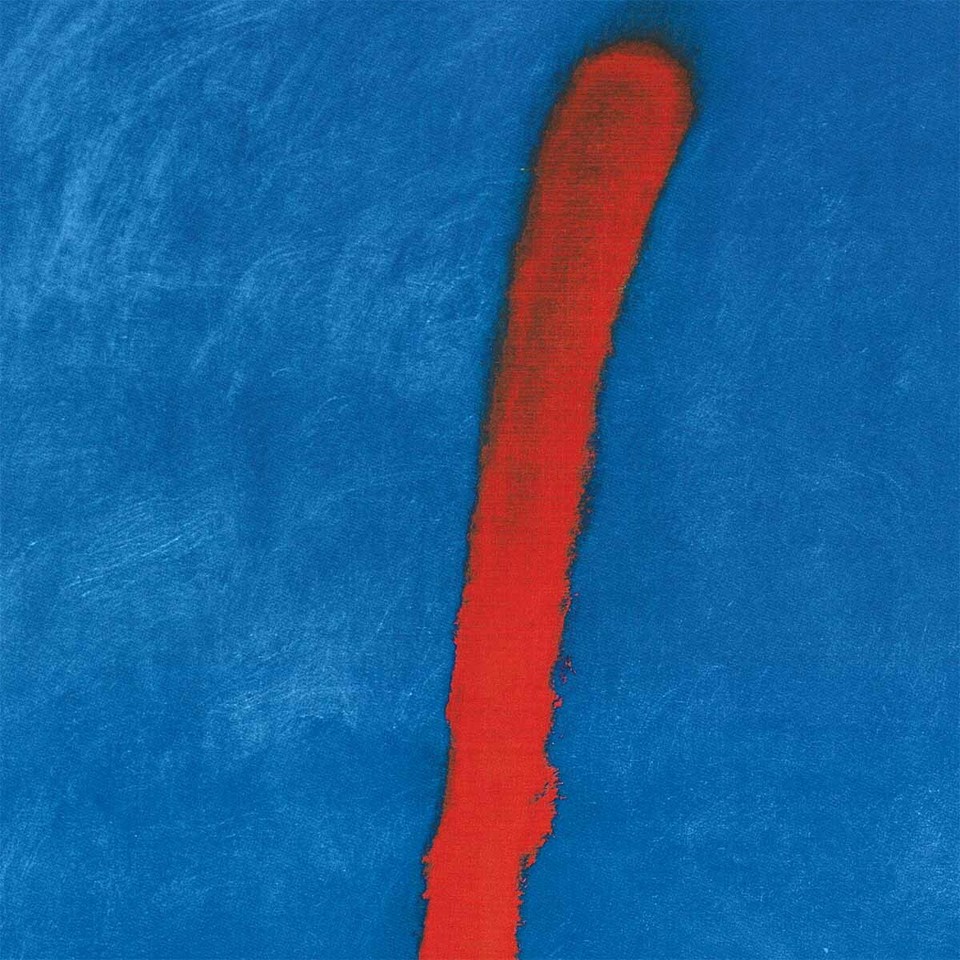 40W"x30H" BLEU 1961 by JOAN MIRO - BLUE RED BLACK STONES DOTS ...