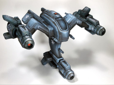 StarCraft Terran Human Space Superiority Starfighter Wraith Paper Model ...