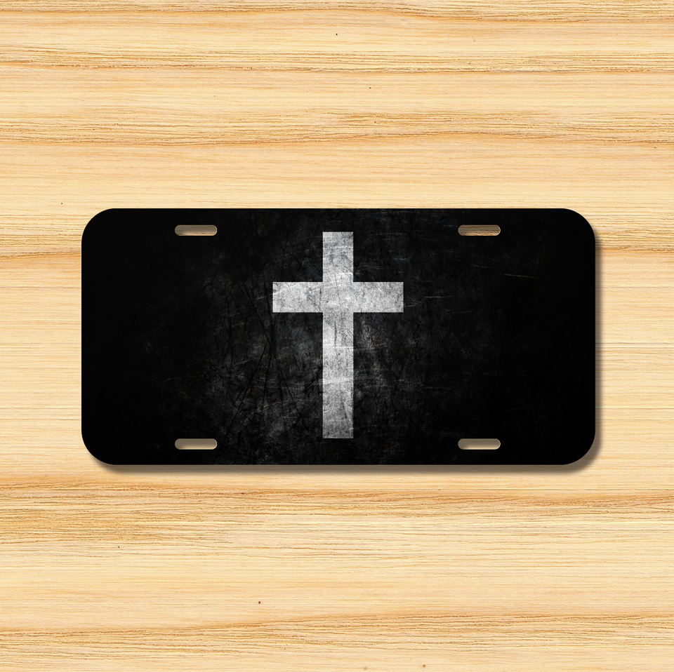 Jesus Cross Vehicle License Plate Front Auto Tag Plate Christian Peace ...