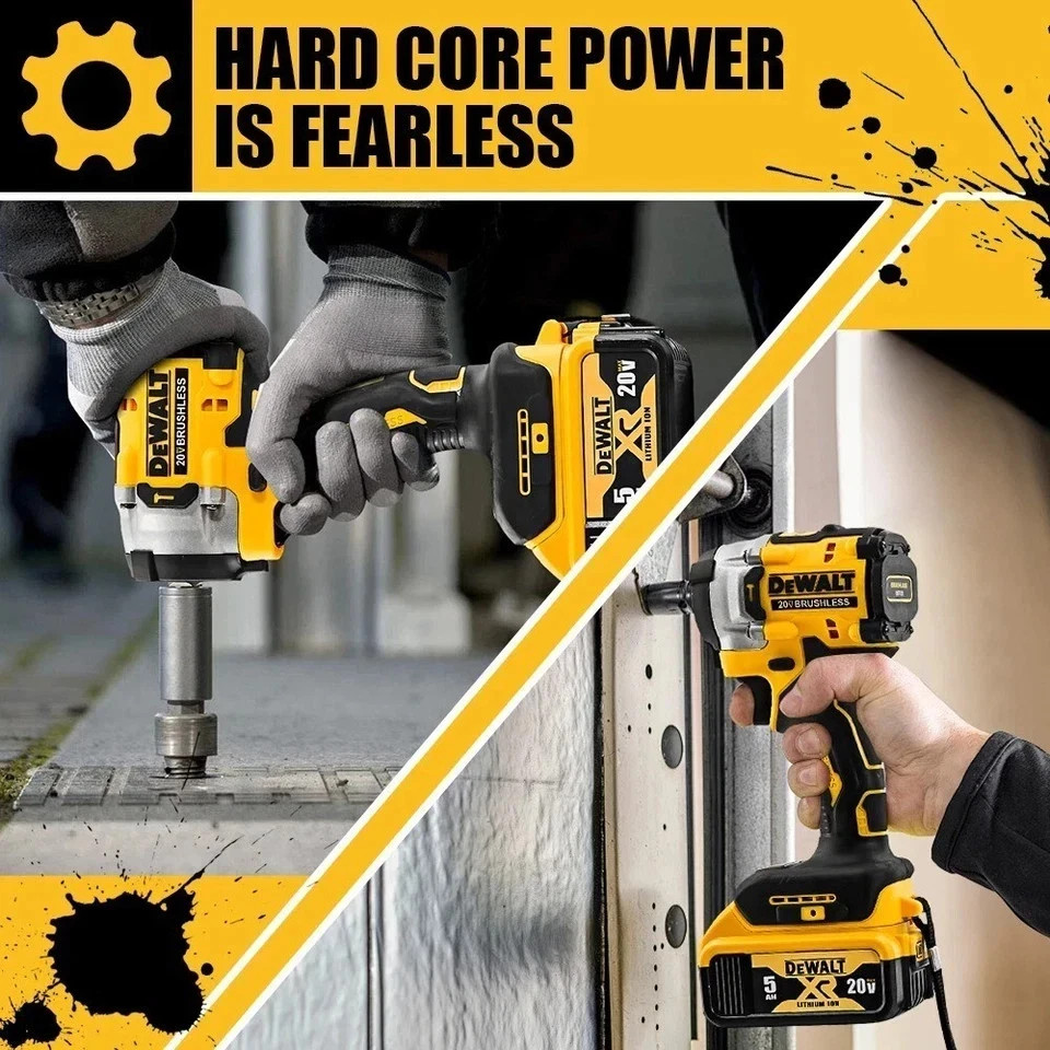 DEWALT DCF921 20V 1/2" Impact Wrench Cordless High Torque 406Nm 2500RPM ...