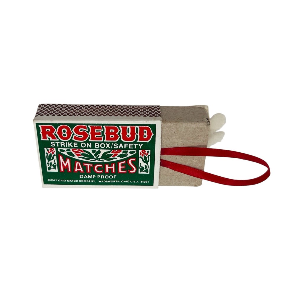 Vintage 1970s Rosebud Matches Matchbox Sleeping Mouse Christmas Tree ...