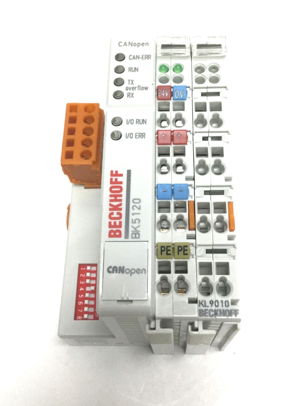 Beckhoff BK5120 CANopen Bus Coupler Module, 64 I/O, 24VDC, 10-1000kbaud ...