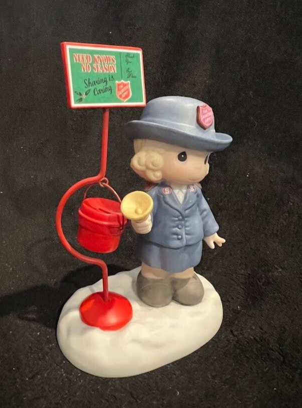 Precious Moments "He Is My Salvation" 135984 Army Red Kettle Bell ...